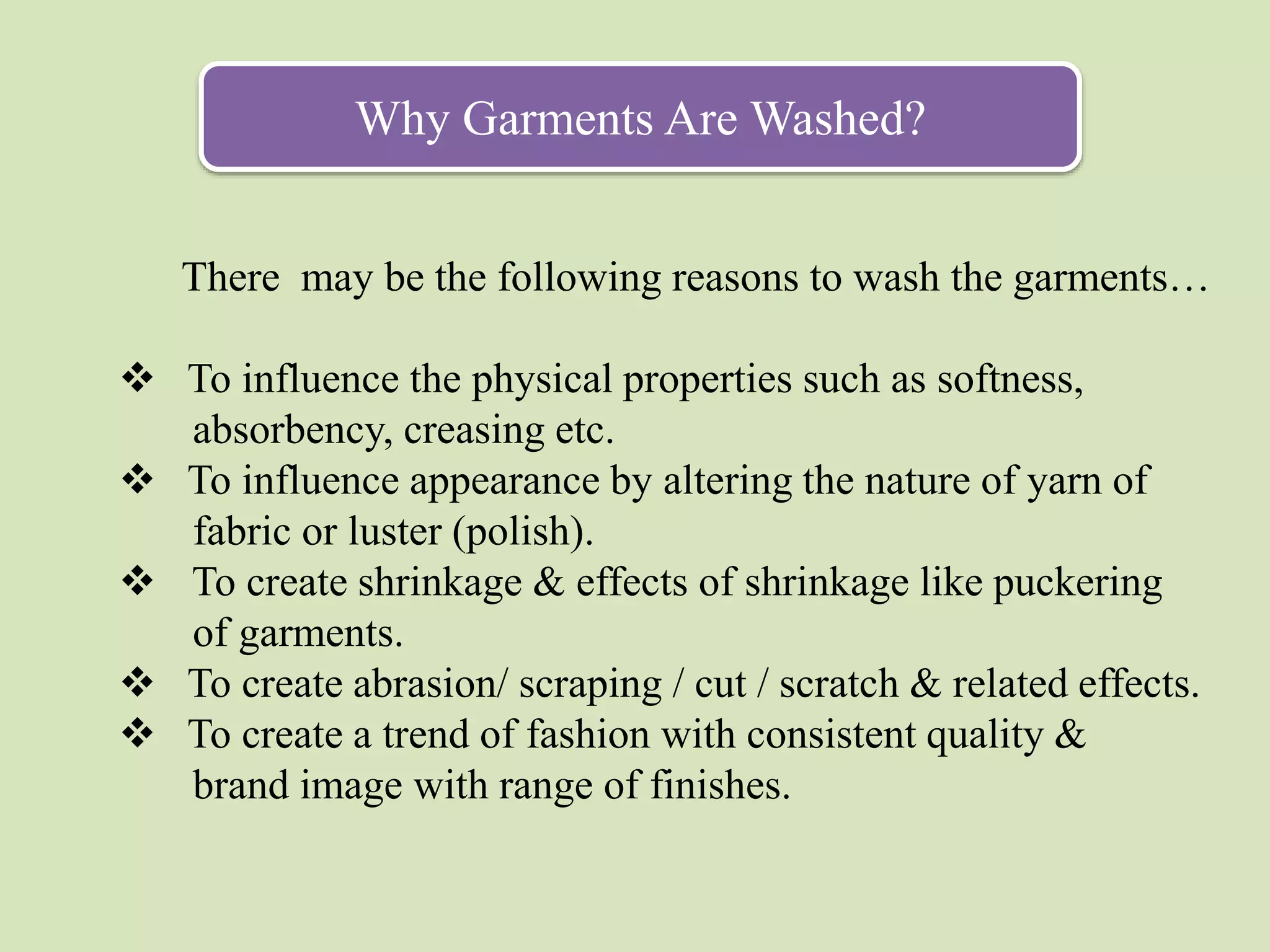 Types of garment washes | PPTX