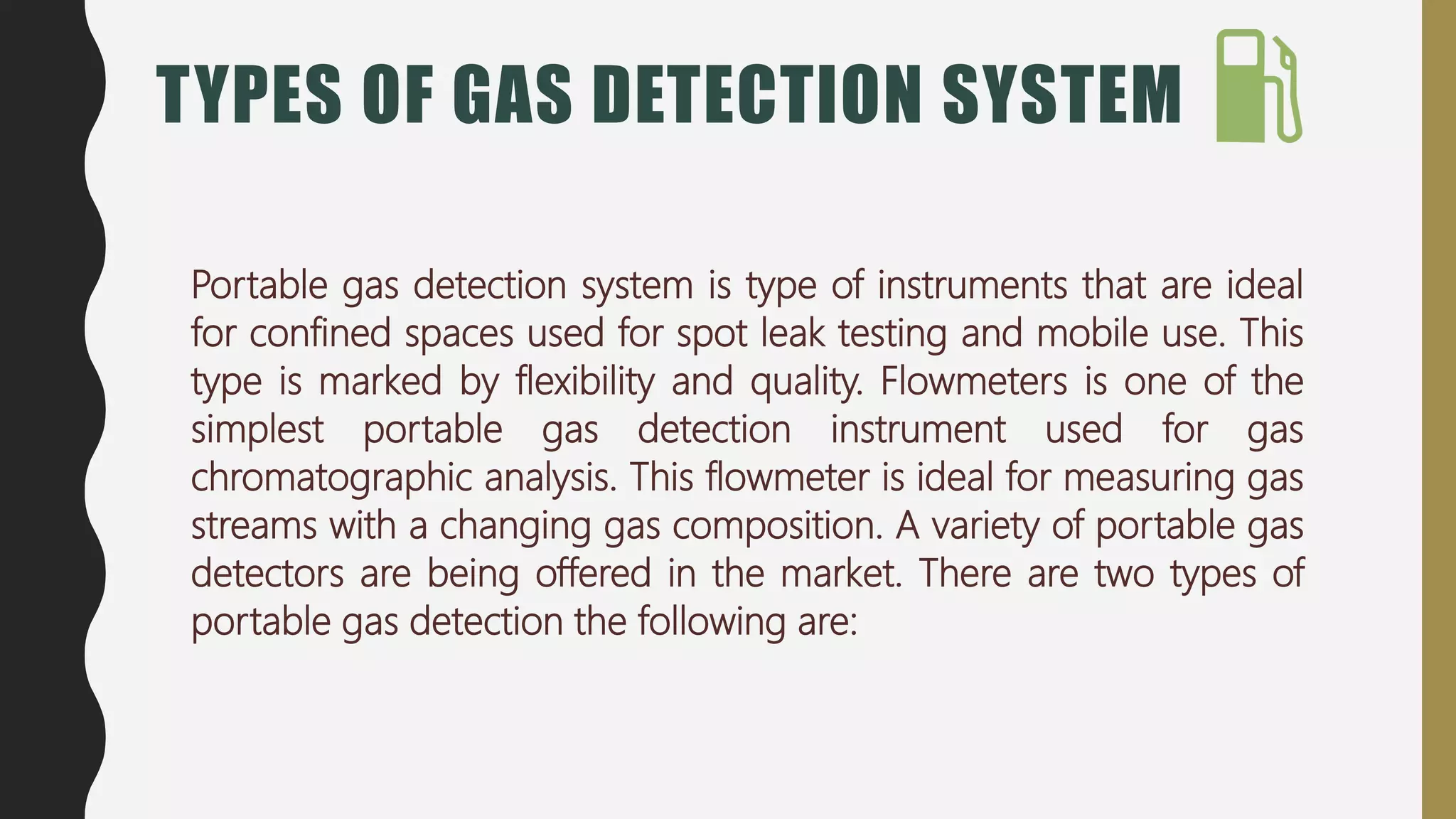 Types of gas detection system | PPTX