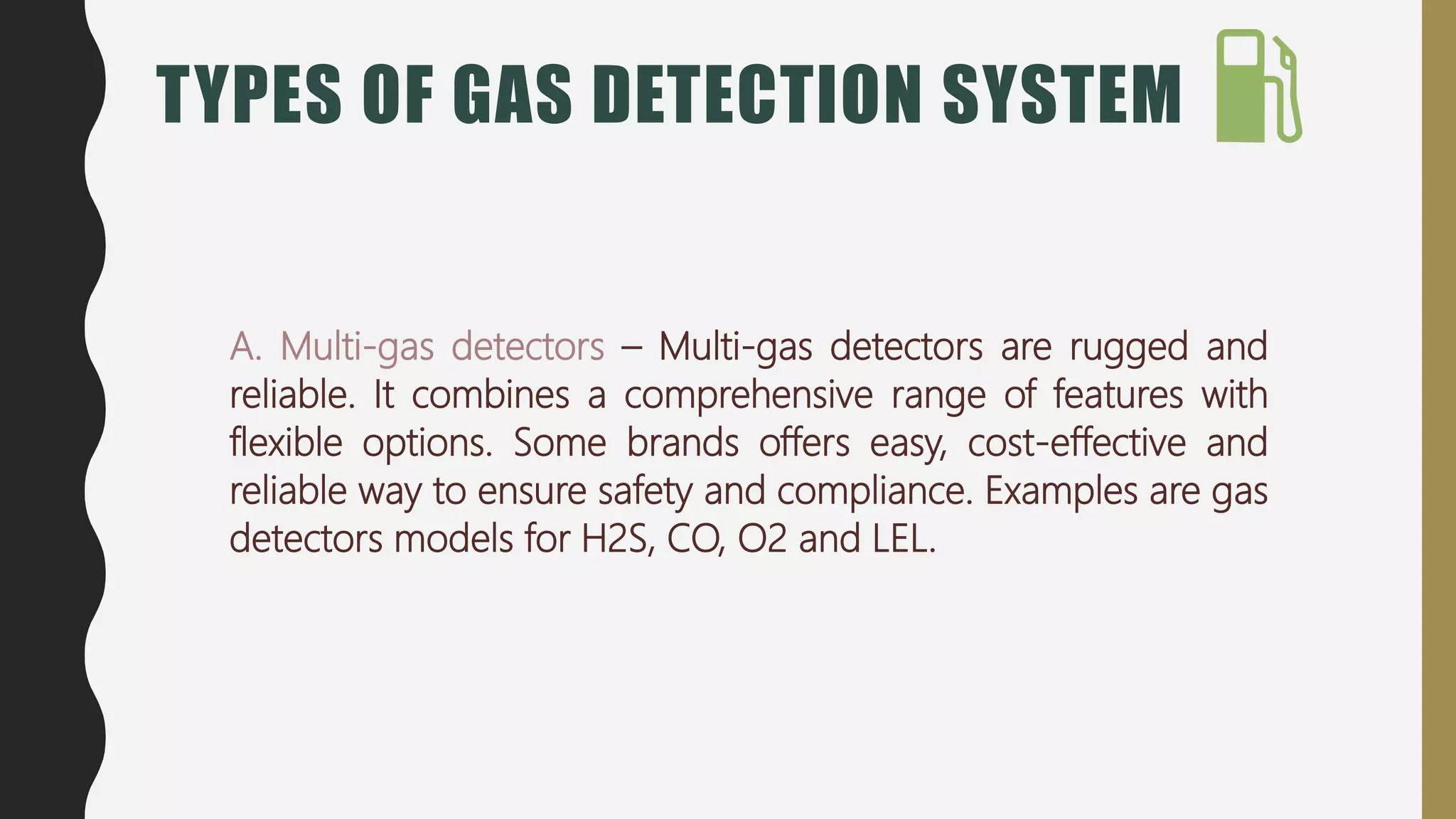 Types of gas detection system | PPTX