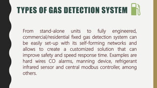 Types of gas detection system | PPTX