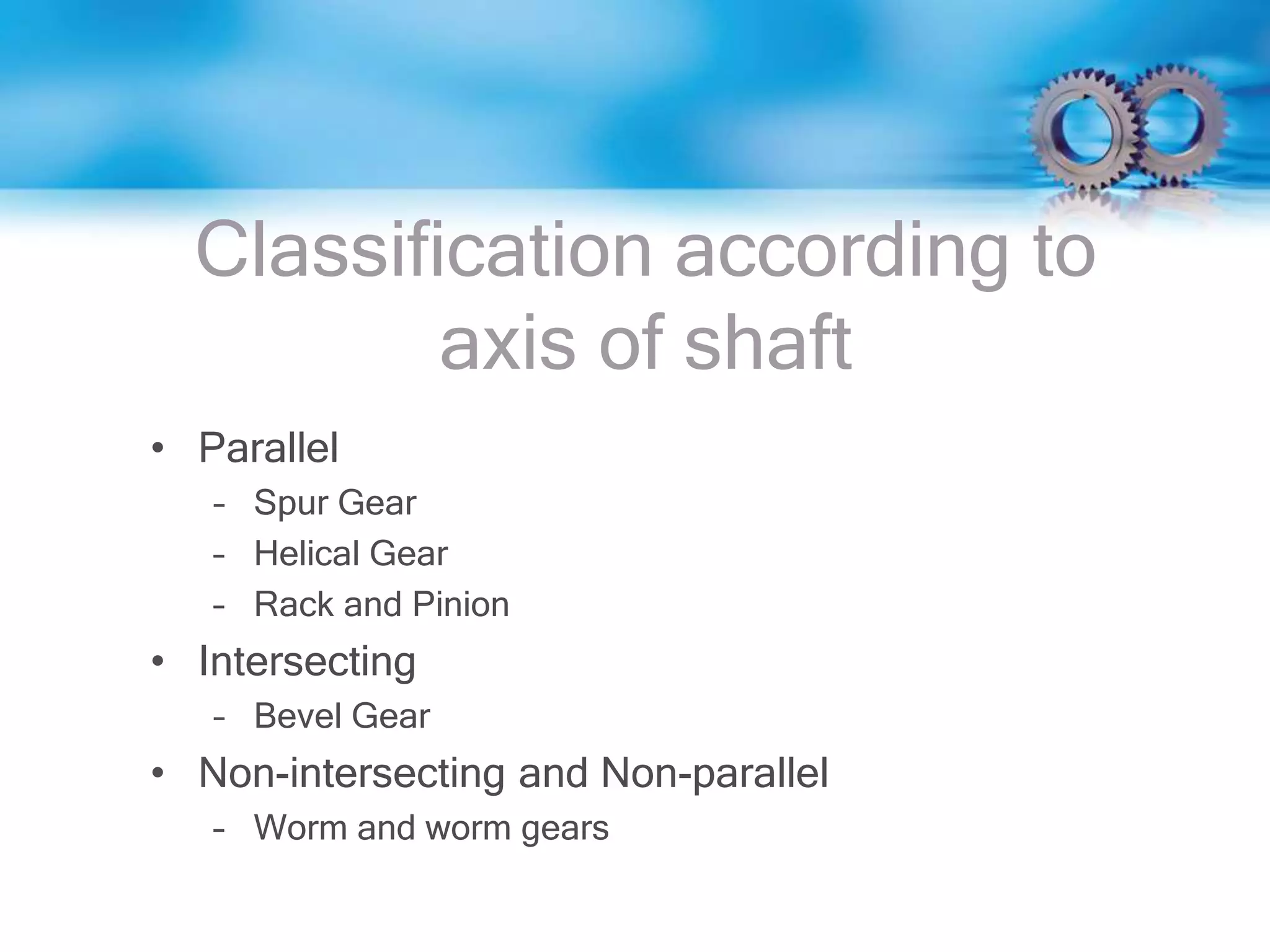 Types of Gears | PPTX