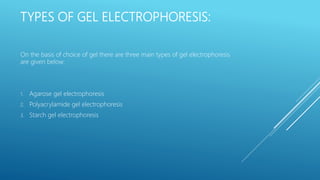 Types of gel electrophoresis | PPTX