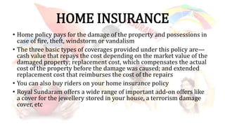 Types of general insurance covers | PPTX