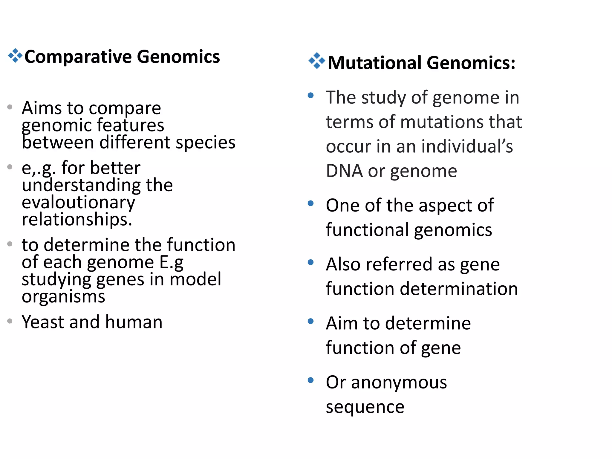 Types of genomics ppt | PPTX
