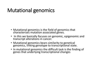 Types of genomics ppt | PPTX