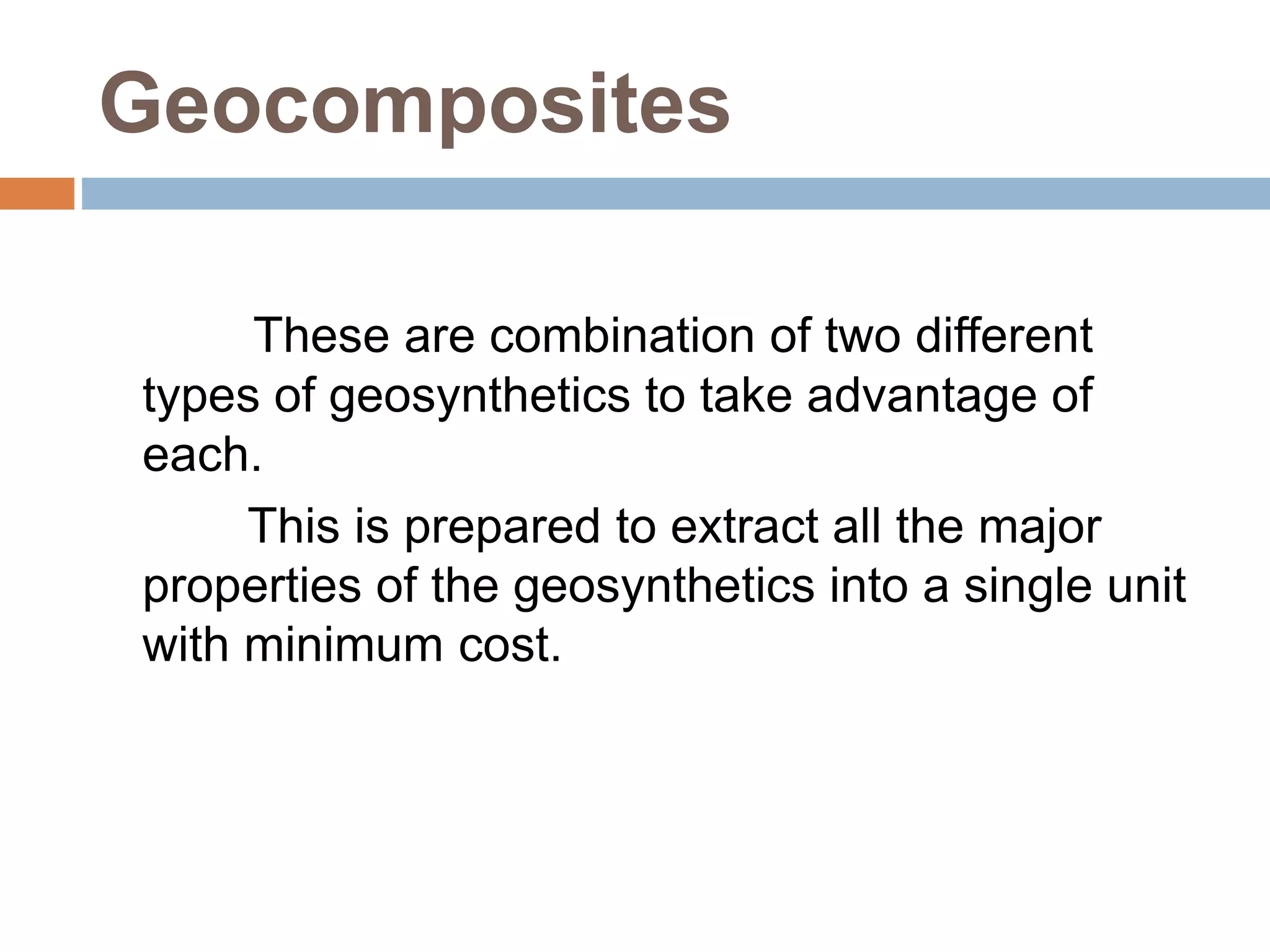 Types of geosynthetics | PPTX