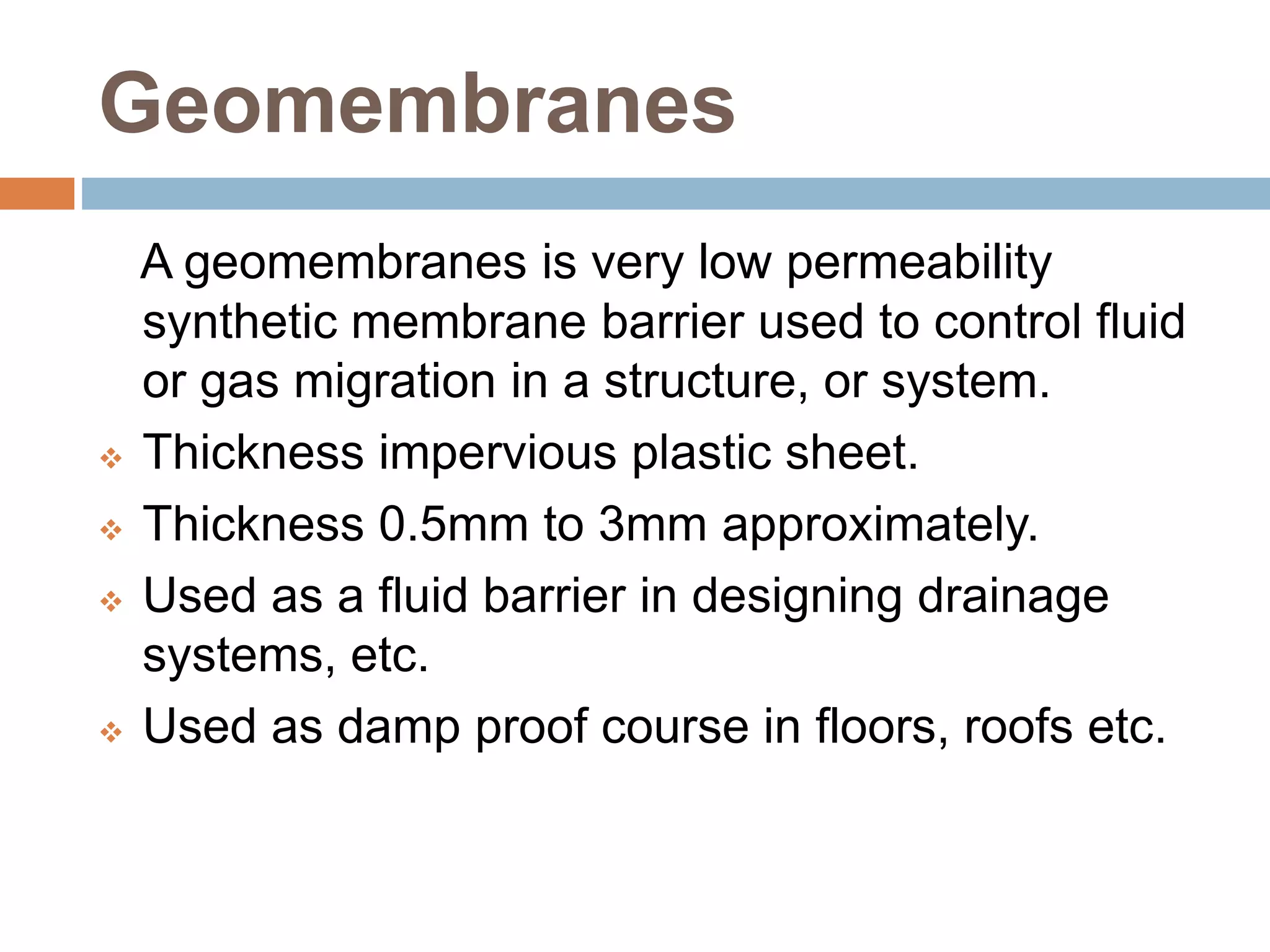 Types of geosynthetics | PPTX