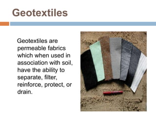 Types of geosynthetics | PPTX
