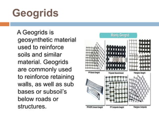 Types of geosynthetics | PPTX