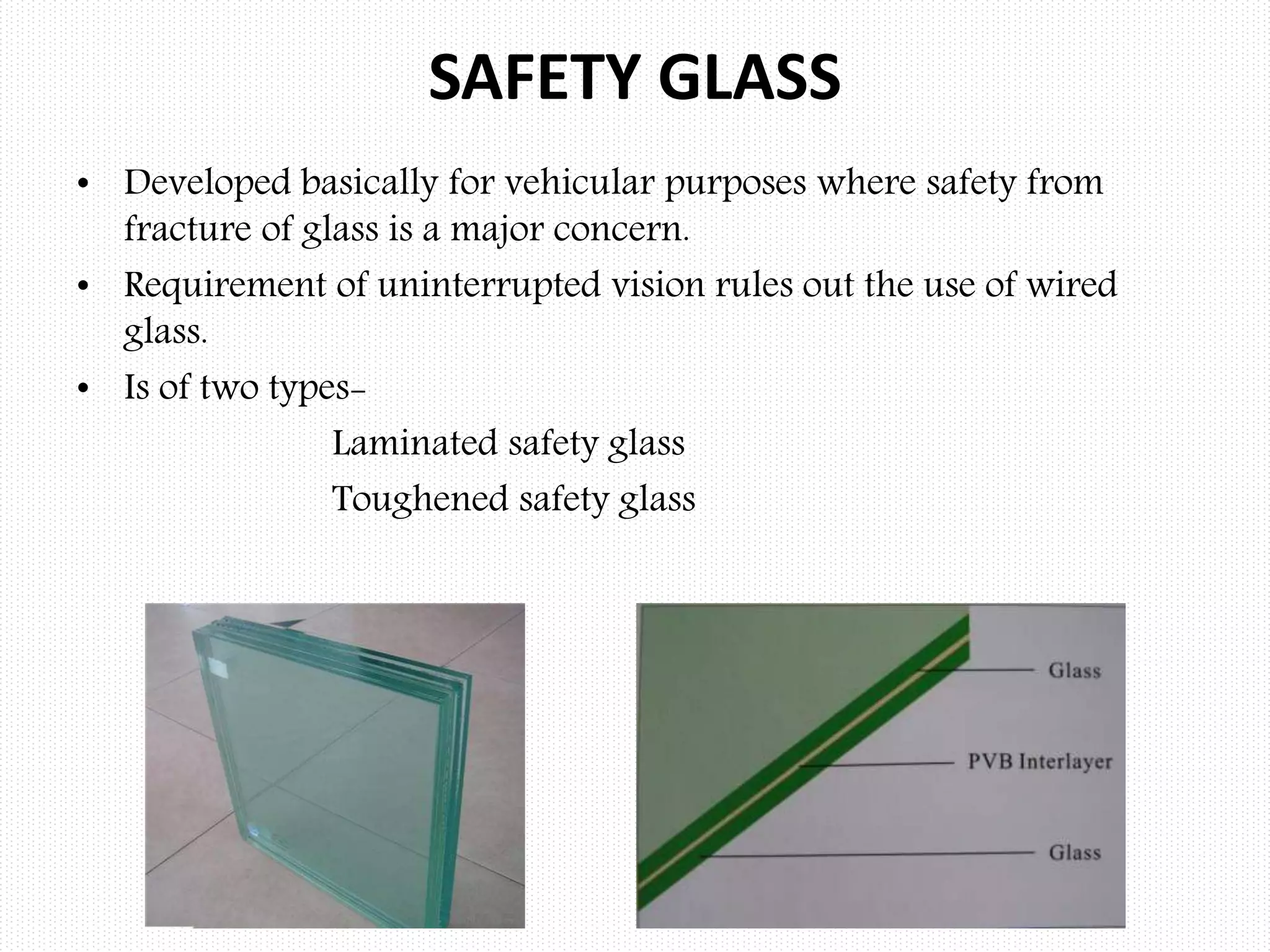 Types of glass | PPTX