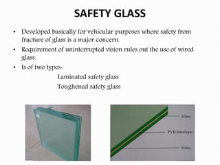 Types of glass | PPTX