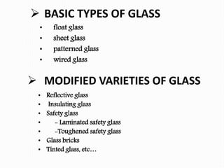 Types of glass | PPTX