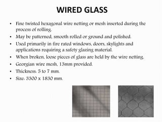 Types of glass | PPTX