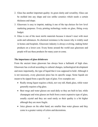 Types of glasswares | PDF