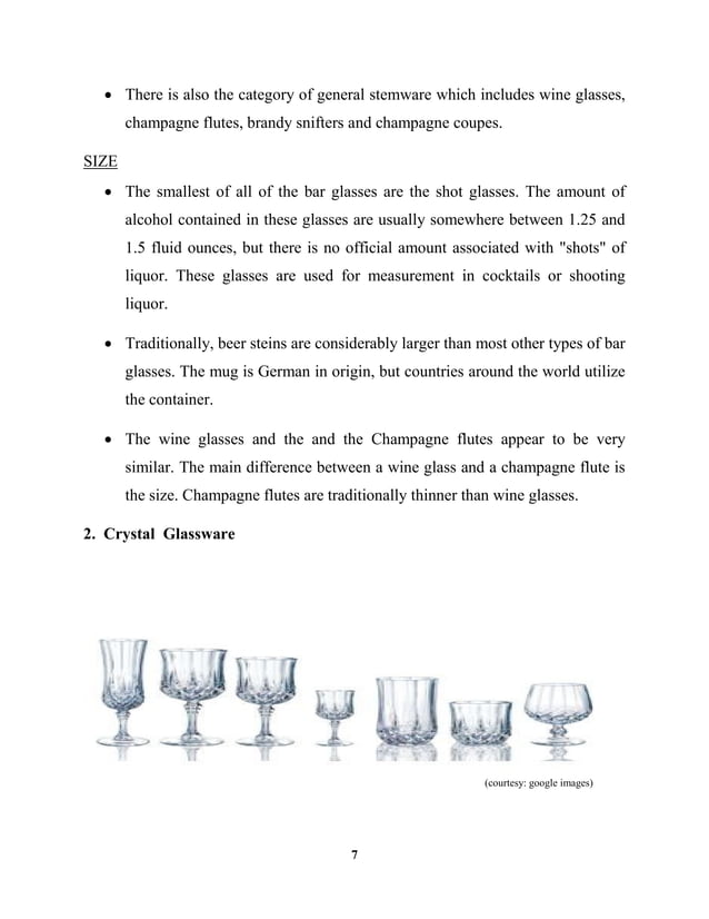 Types of glasswares | PDF