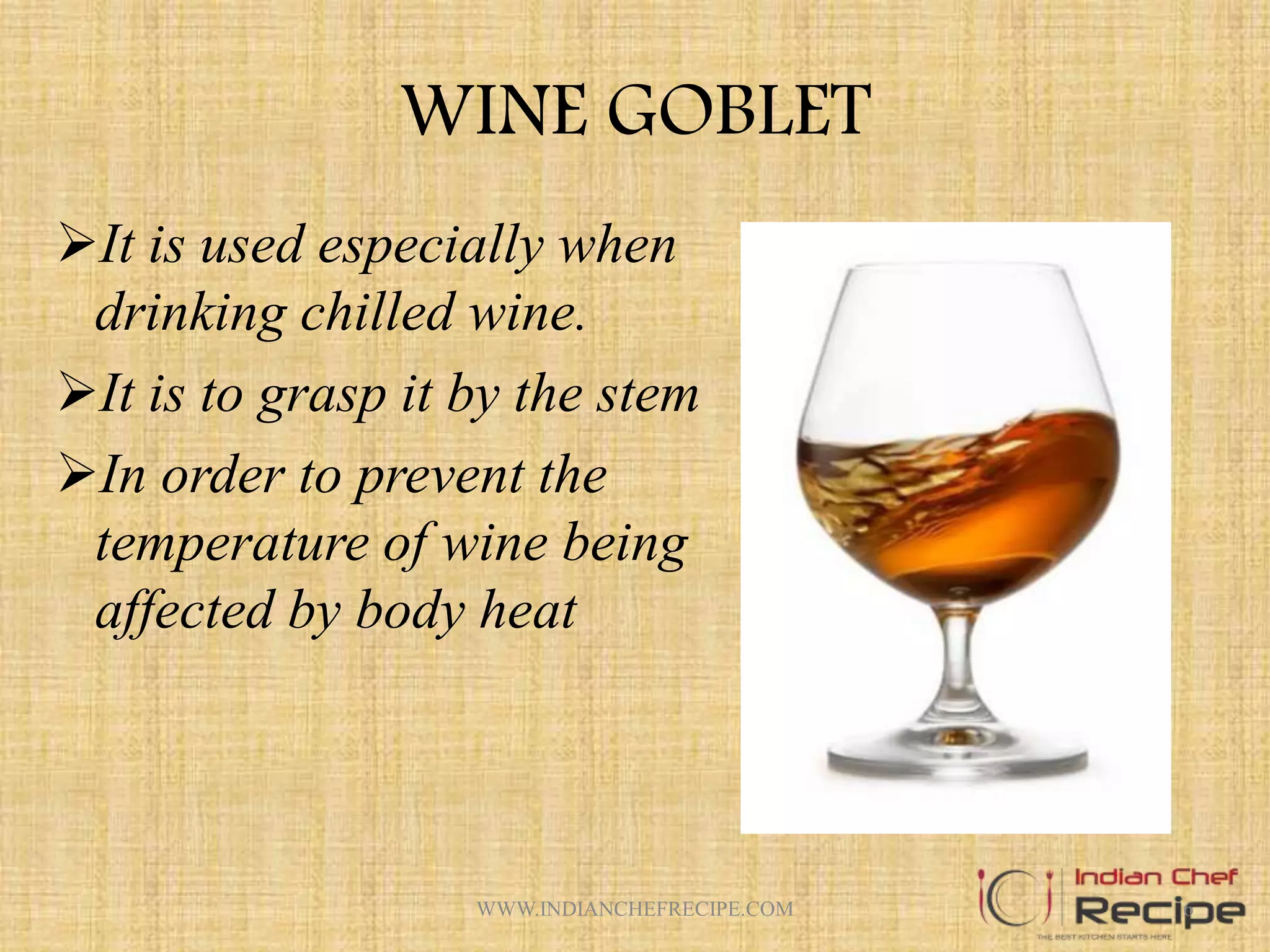 TYPES OF GLASSWARE USED IN RESTAURANT | PPTX