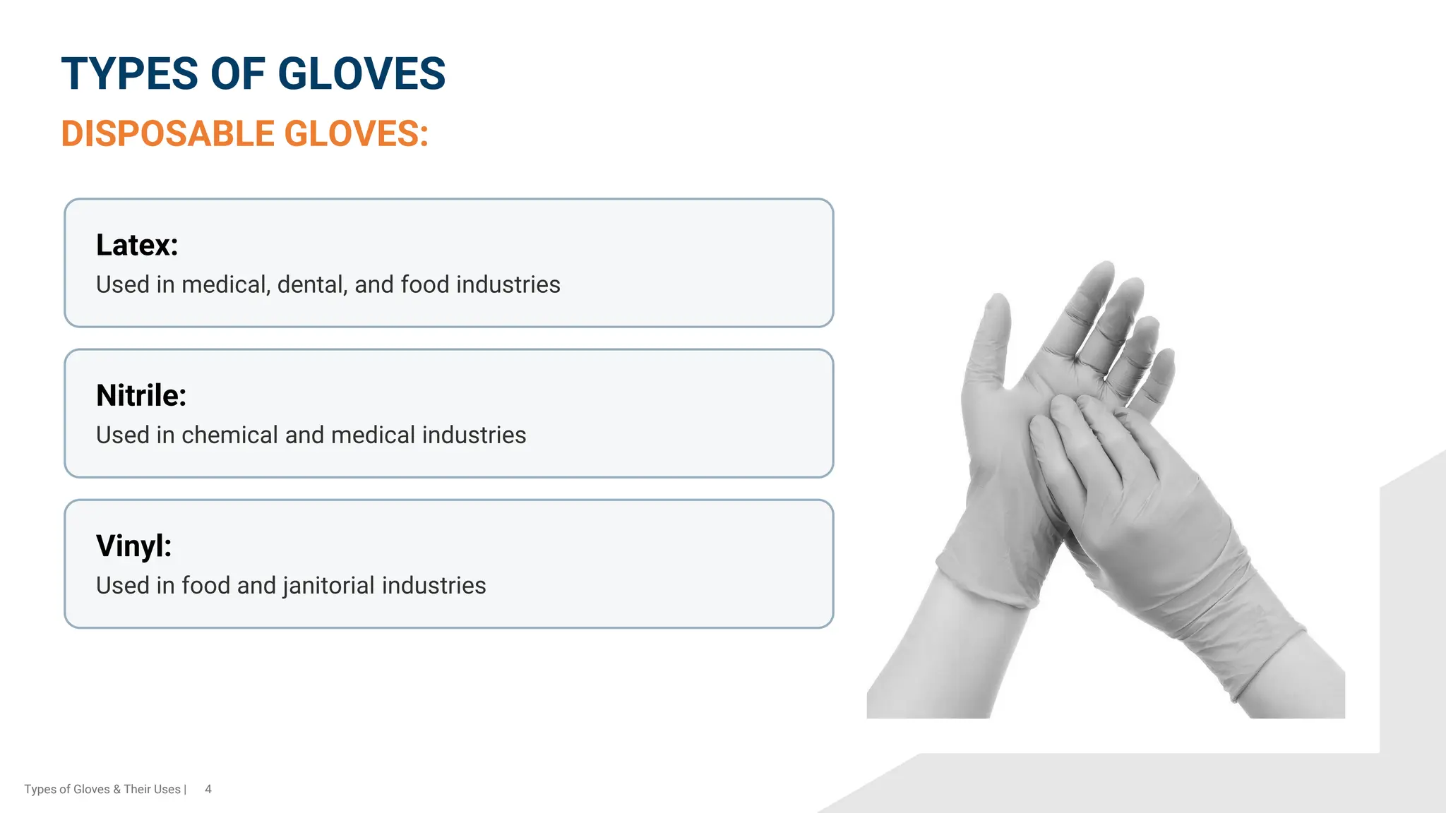 Types of Gloves & Their Uses - TEH EHS Solution | PDF