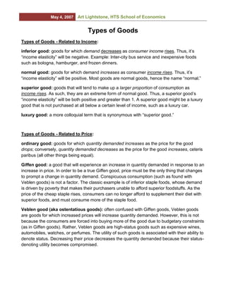 Types of goods | PDF