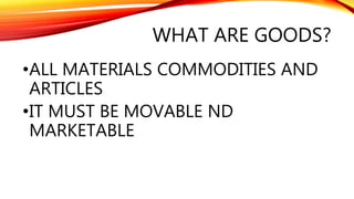Types of goods | PPTX | Commodities | Economy