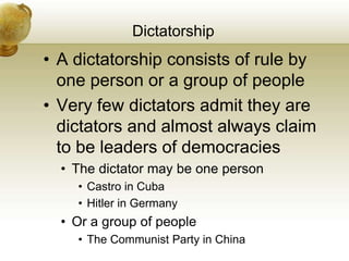 Types Of Government | PPTX