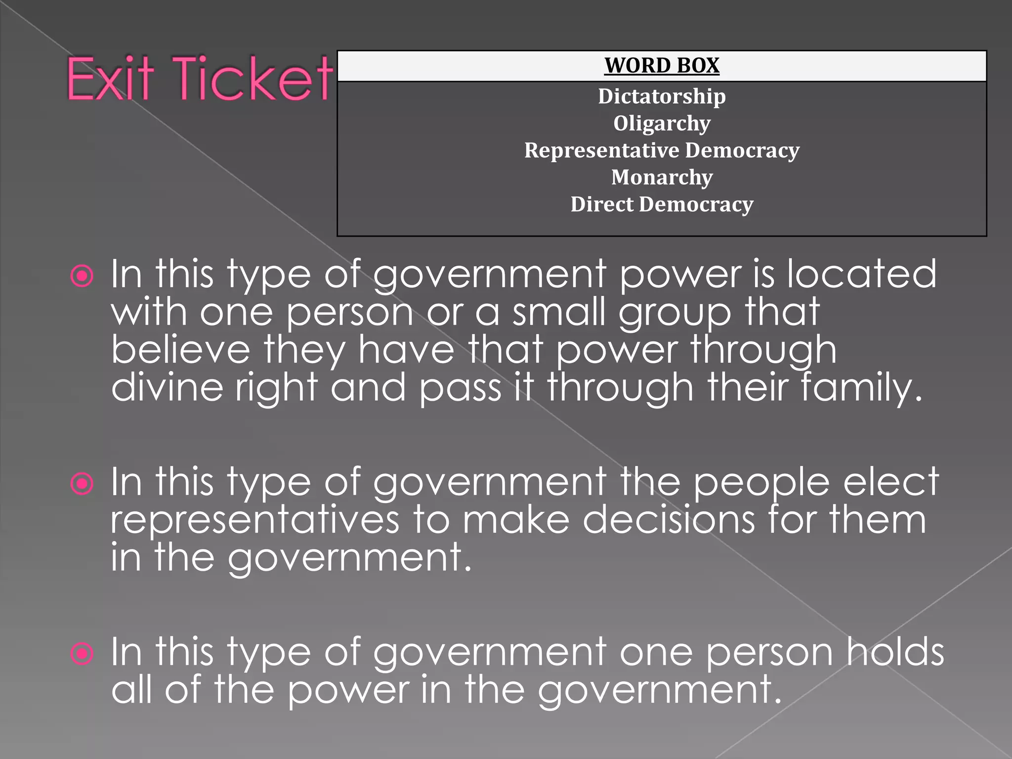 Types of Government | PPT