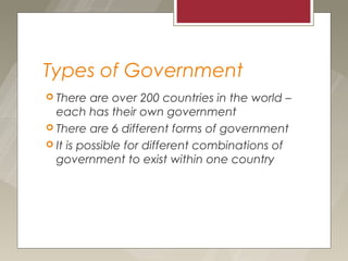 Types of Government | PPT