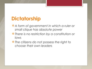 Types of Government | PPT
