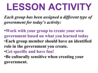 Types of government | PPTX