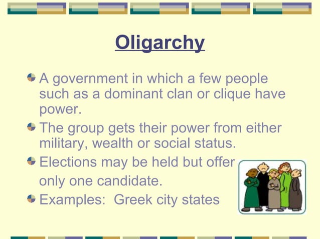 Types Of Government Autocracy, Oligarchy, Democracy | PPT | Elections ...