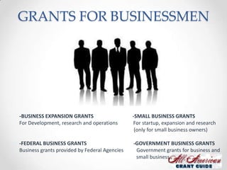 Types of government and federal grants | PPTX