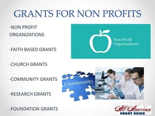 Types of government and federal grants | PPTX