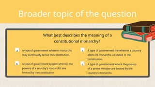 Types of Government Lesson.pptx to understand government types | PPT