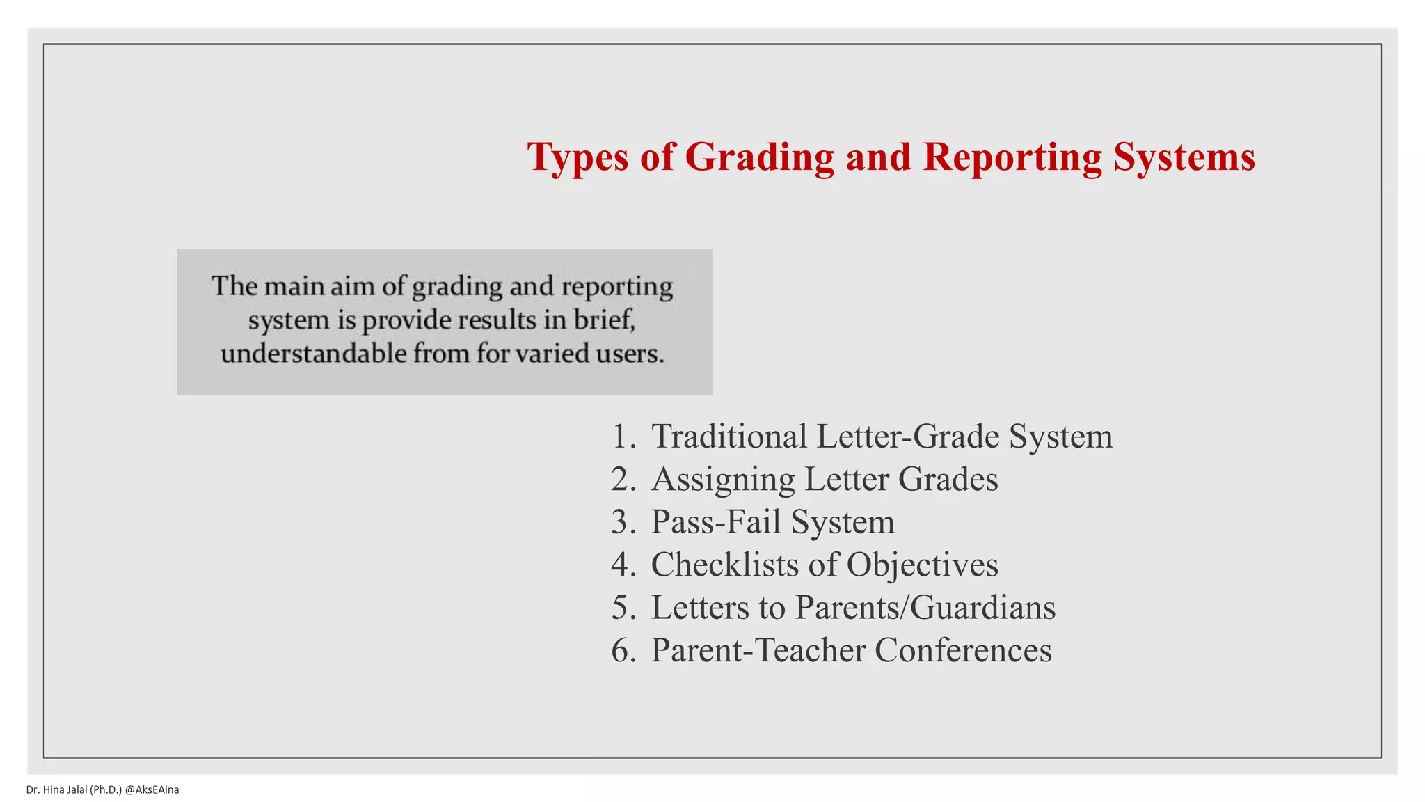 Types of grading (grading and reporting) | PPT
