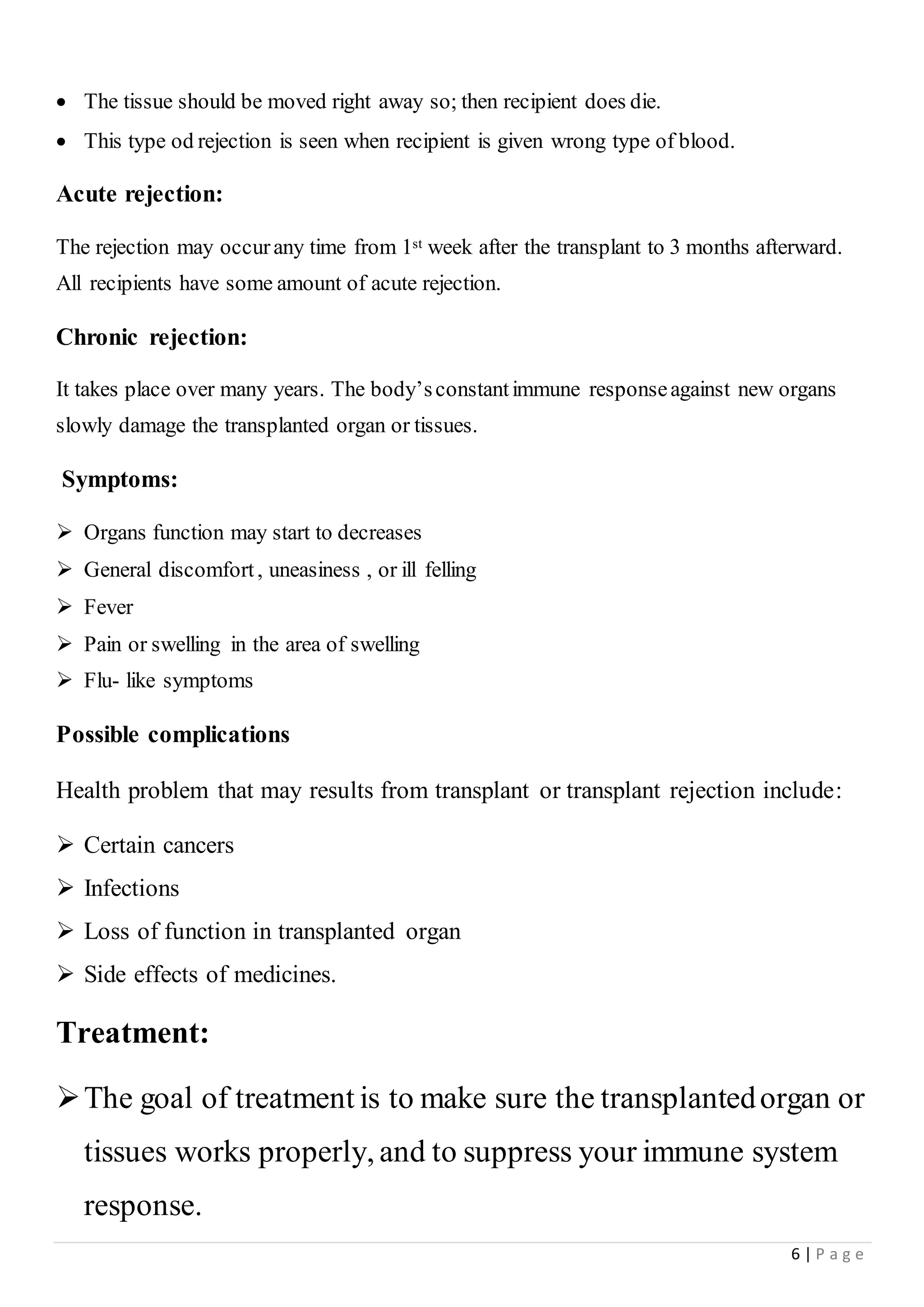 Types of grafts and grafts rejection | DOCX