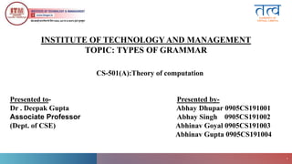Types of grammer - TOC | PPTX