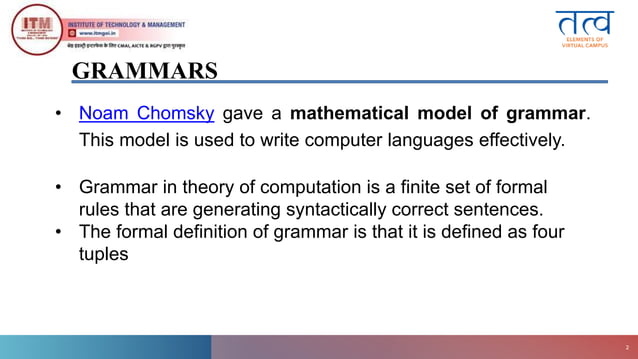 Types of grammer - TOC | PPTX