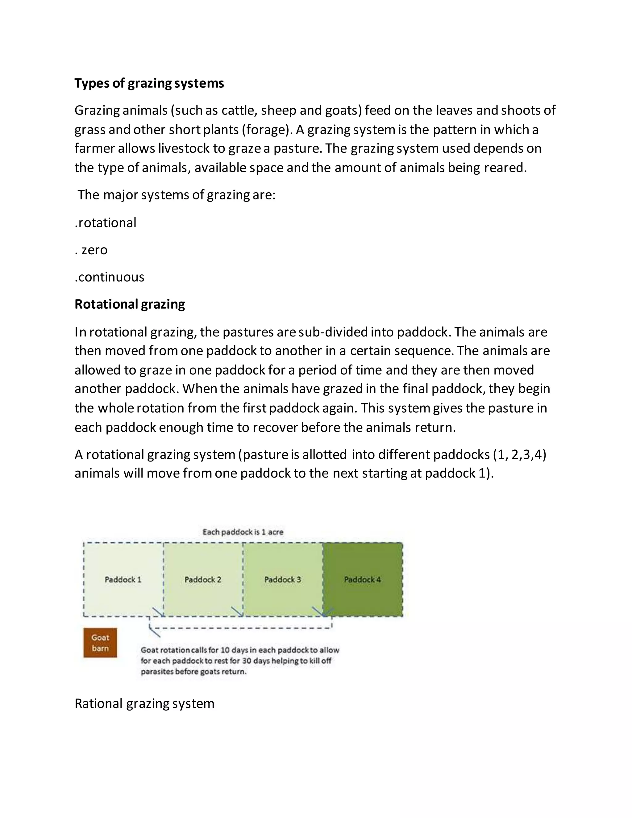 Types of grazing systems | DOCX