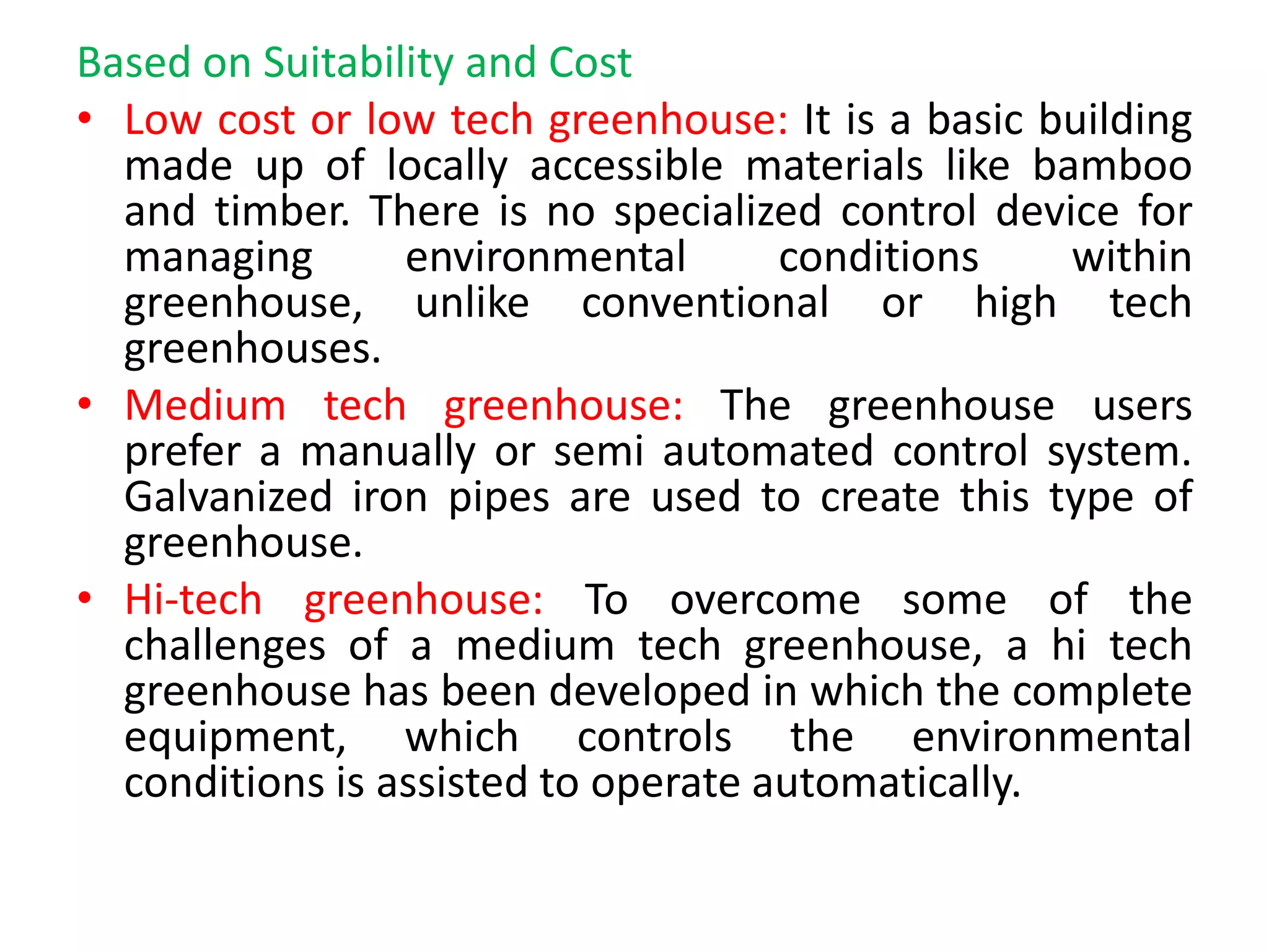 Types of Greenhouse | PPTX