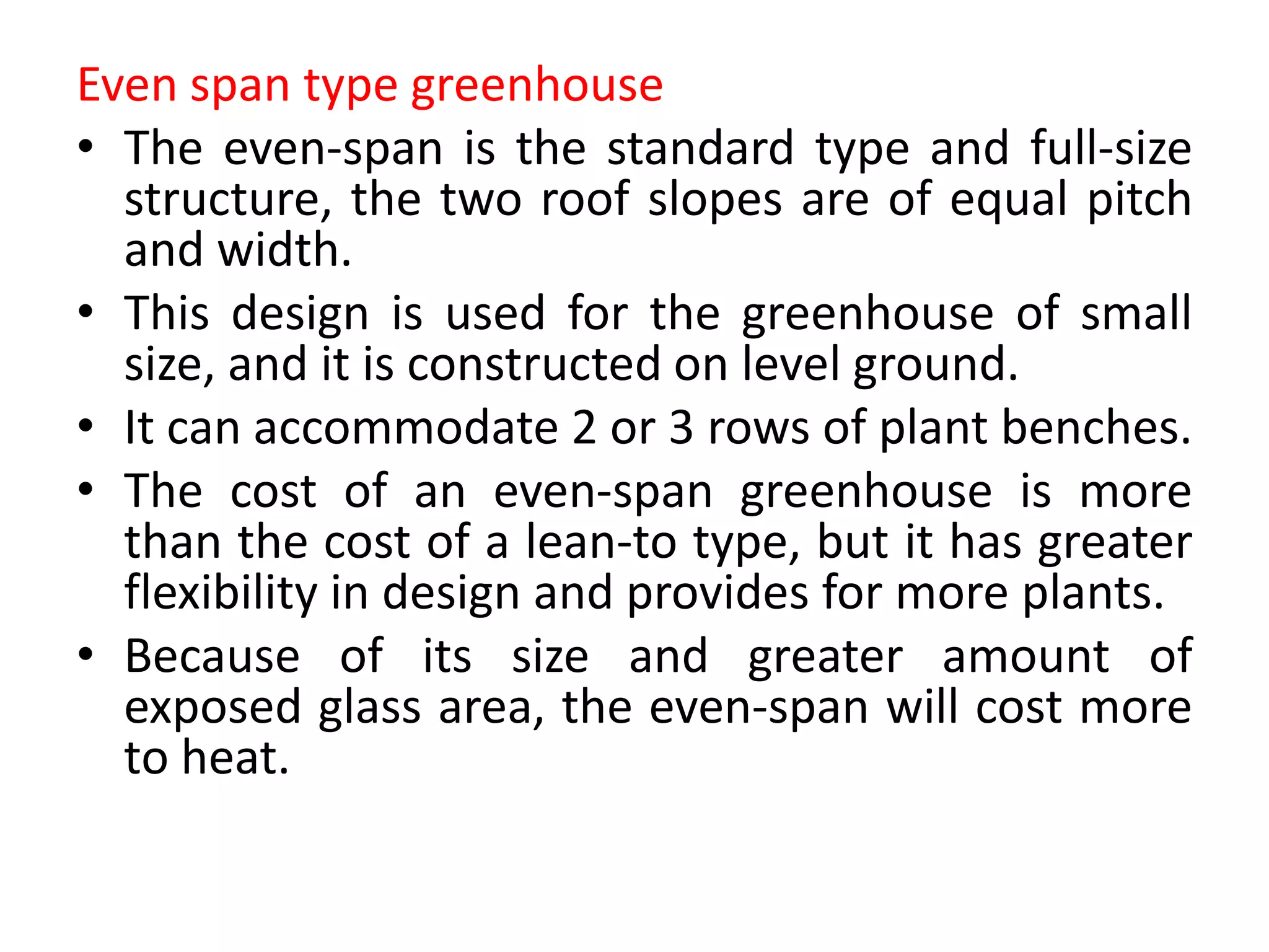 Types of Greenhouse | PPTX | Woodworking | Arts and Crafts