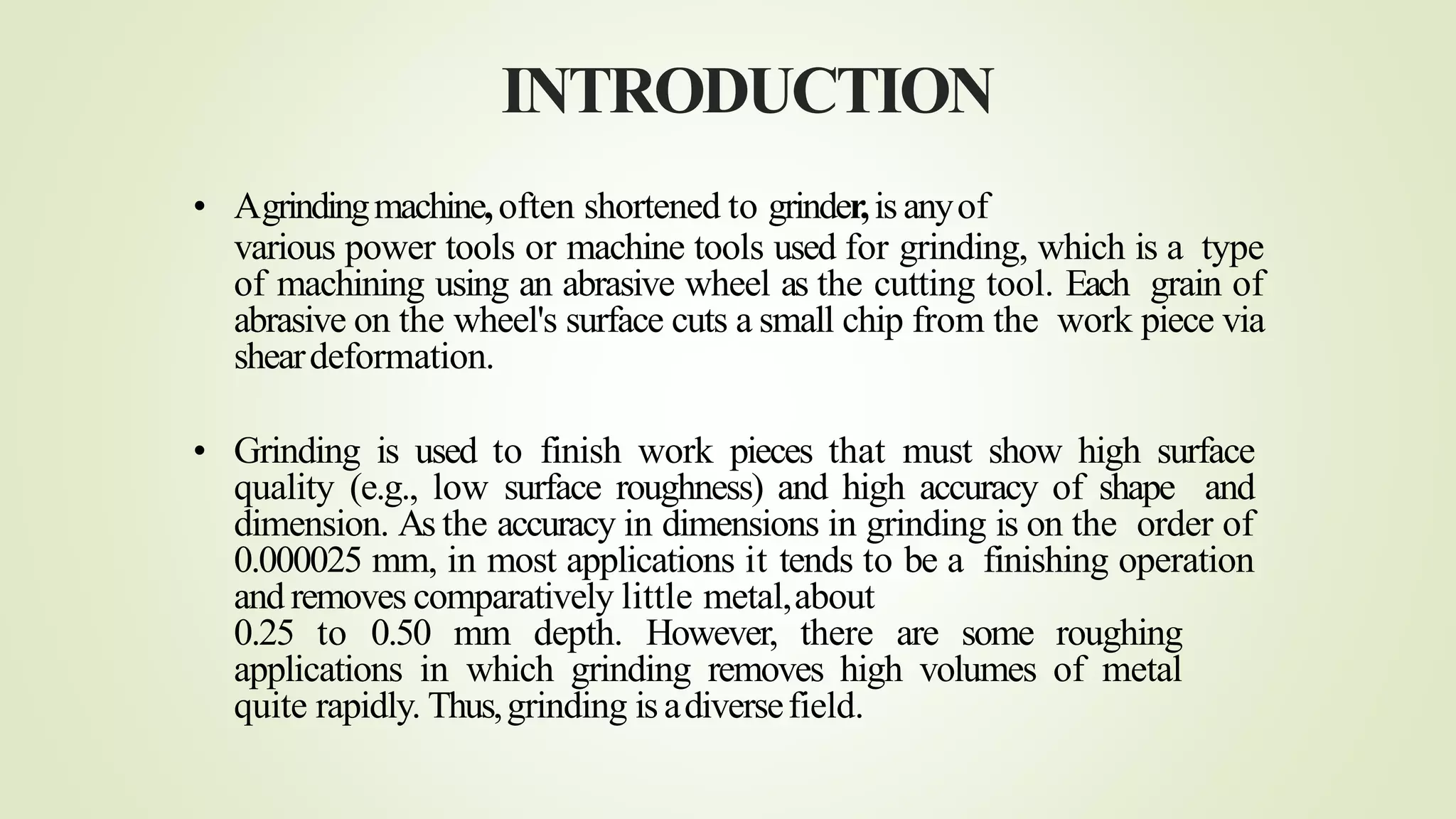 Types of grinders | PPTX