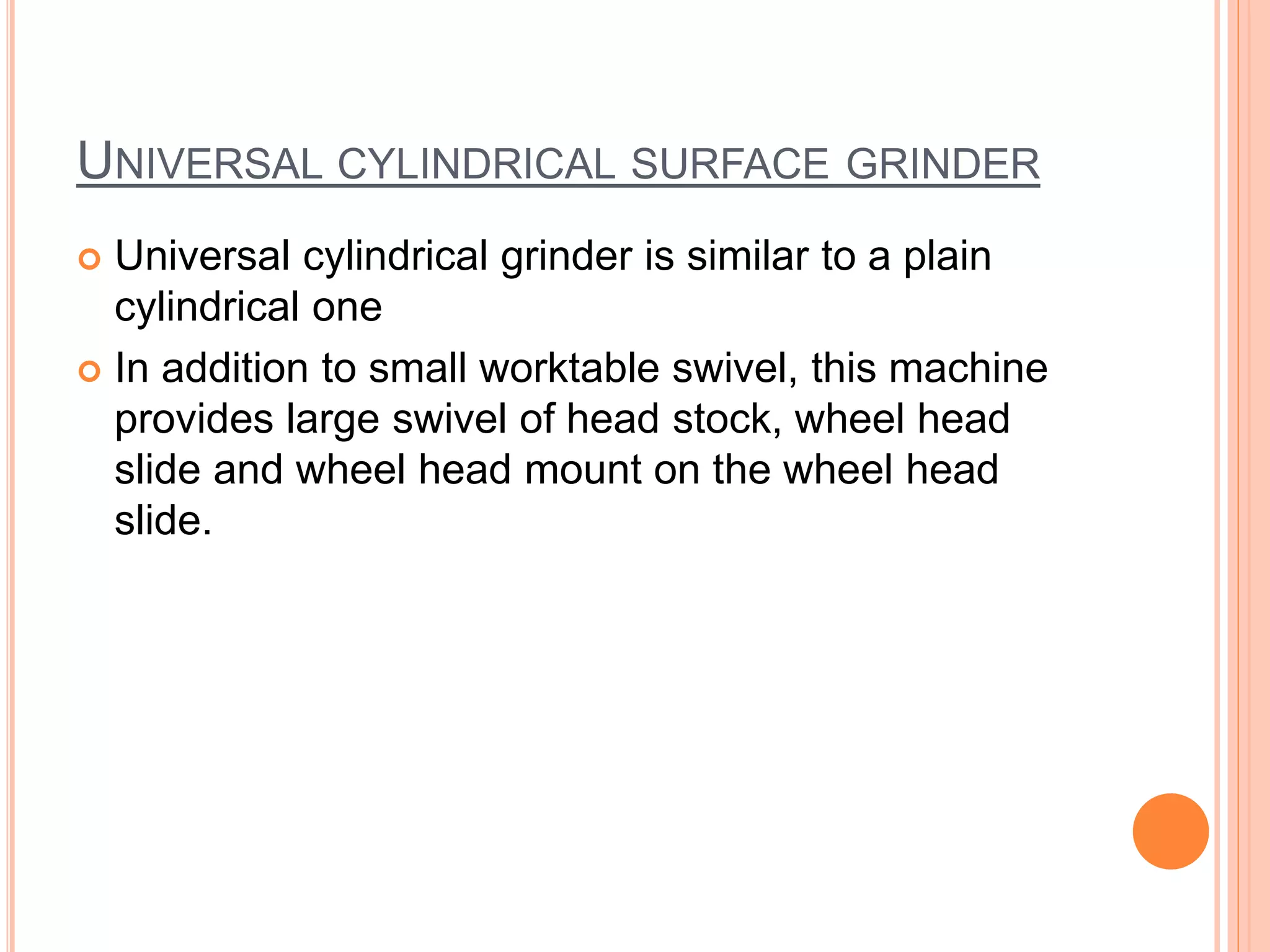 Types of grinding machines | PPTX