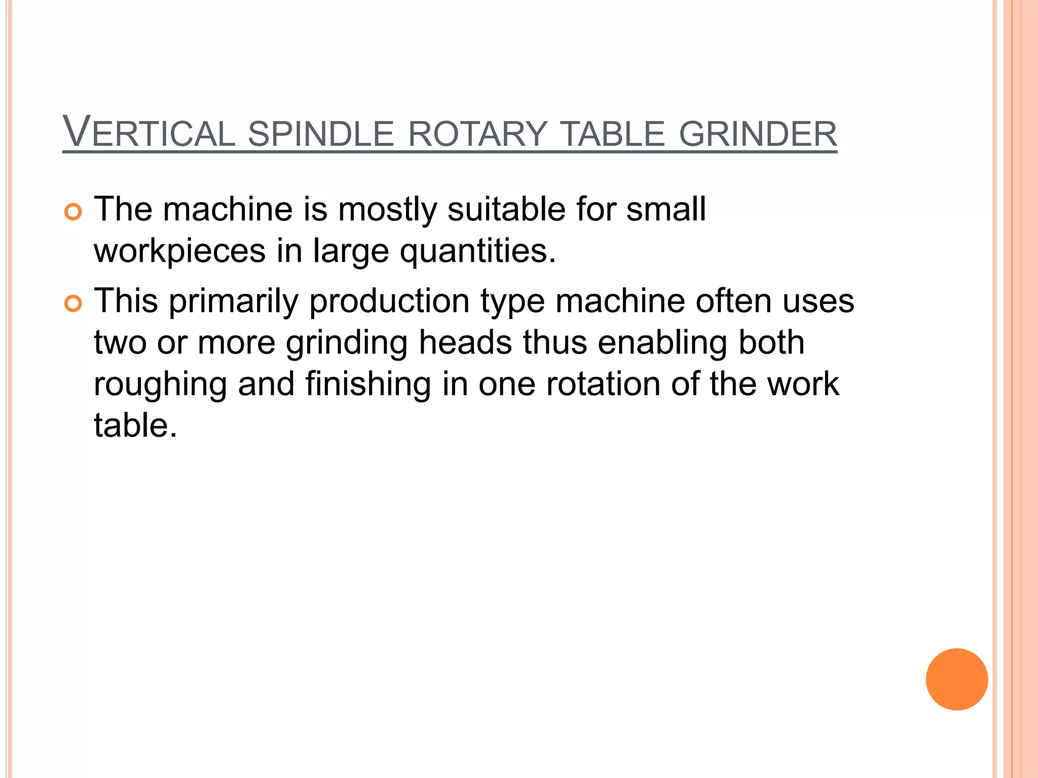 Types of grinding machines | PPTX