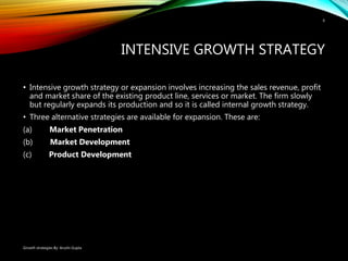 Types of growth strategies | PPTX