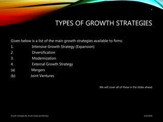 Types of growth strategies | PPTX