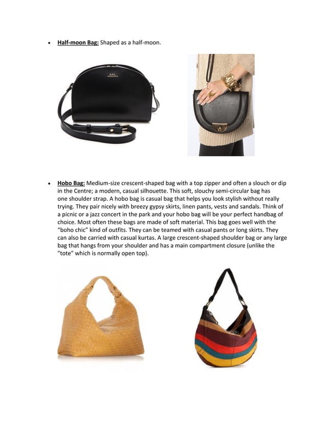 List of all the types of Leather Bags..!! | PDF