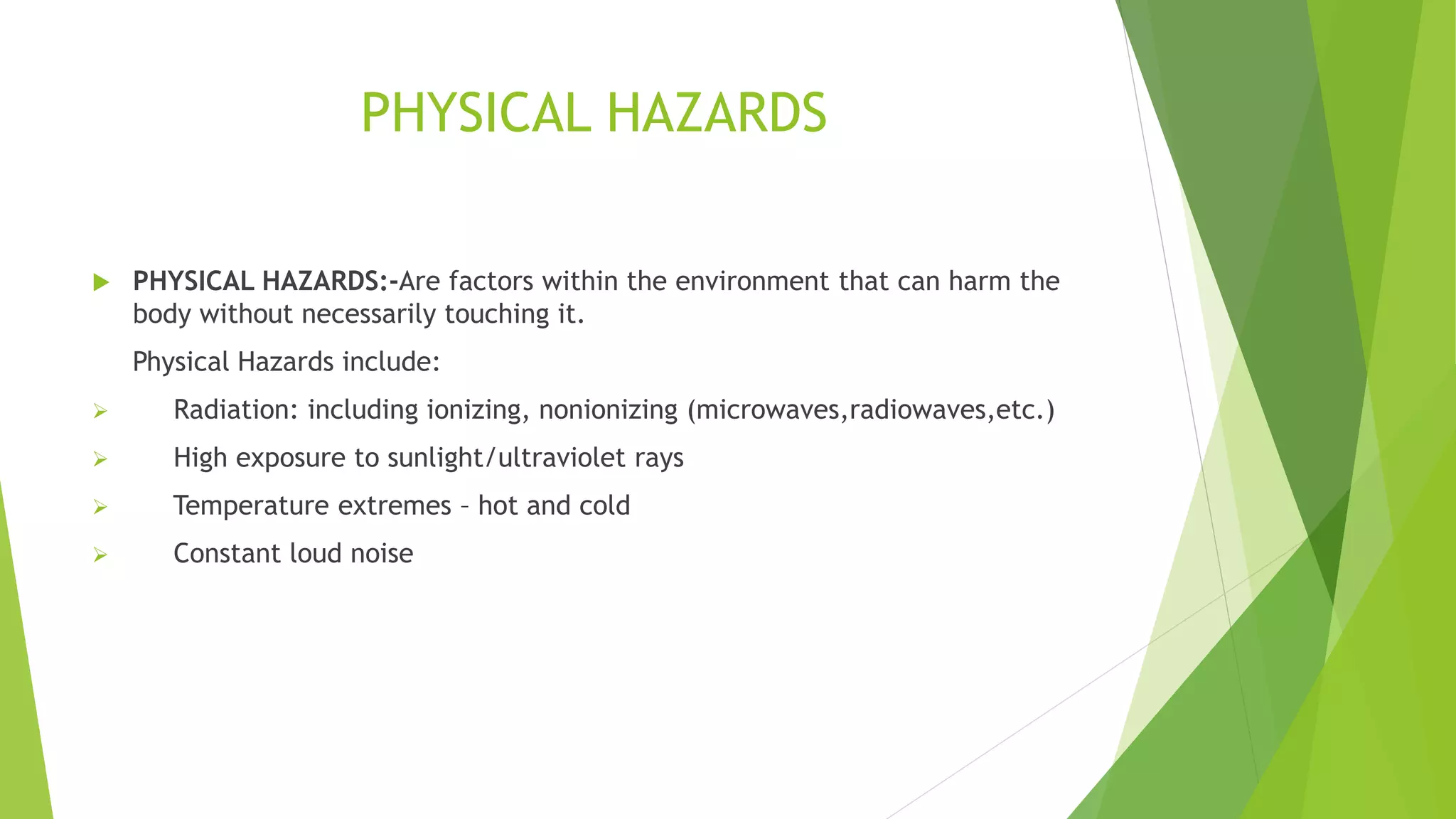 Types of hazards | PPTX