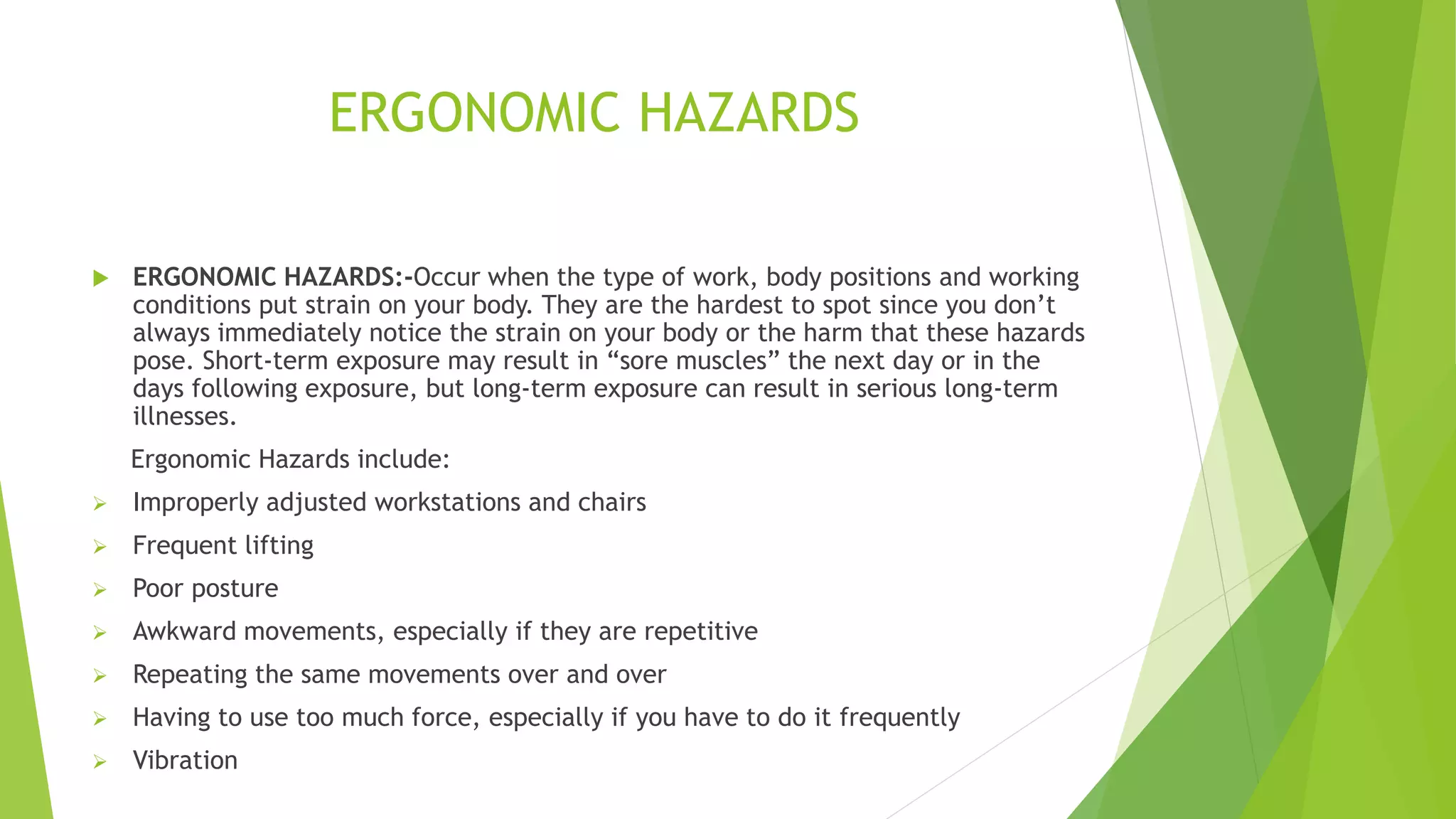 Types of hazards | PPTX