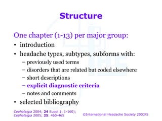 International classification of headache disorders | PPT
