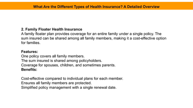 Types of Health Insurance insurance company | PPTX