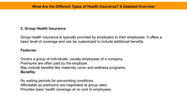 Types of Health Insurance insurance company | PPT